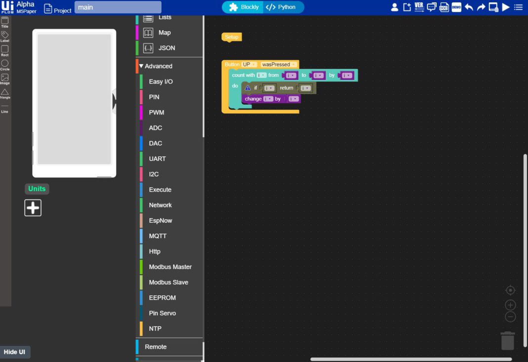 M5Paper received UIFlow support - NotEnoughTech